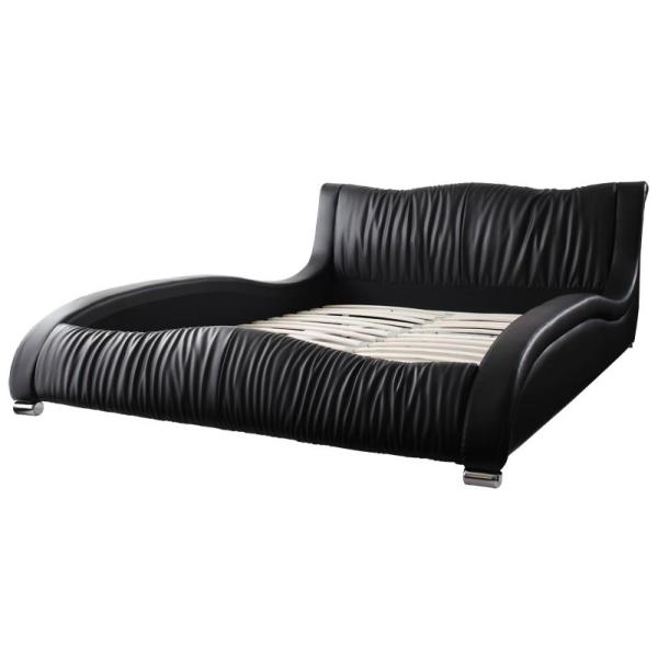 モダンデザイン 高級レザー デザイナーズベッド 【Formare】フォルマーレ 【ベッドフレームのみ・マットレスなし】 セミダブル 【フレーム色】ホワイト