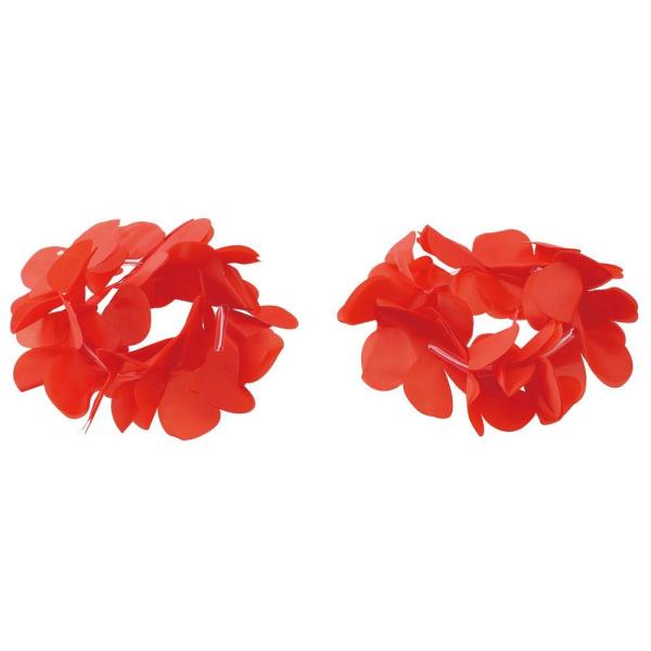 きれいで大きな花びらのうでわ　　遠目からでもよく目立つ人気の大サイズ　　豊富なカラーバリエーション　　【詳細】　セット内容：2個組　商品サイズ：約φ130×70mm　材質：ポリエステル　　※実際の色とは異なる場合がございます。　　[ 衣装ベ...