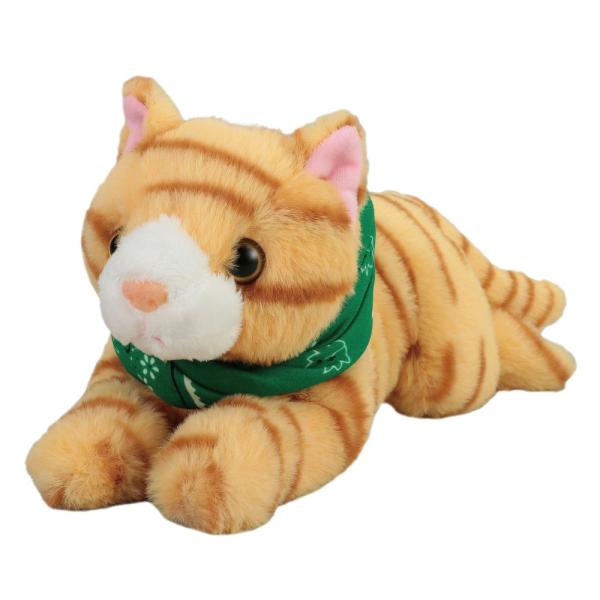 飼い主の声に反応する！抱き心地ふわふわのペットトイ！　　【詳細】　セット内容：ぬいぐるみ（猫）×1、ハートユニット×1、バンダナ（緑）×1、取り扱い説明書×1　商品サイズ：ぬいぐるみ（猫）：約140×120×330mm、ハートユニット：25...