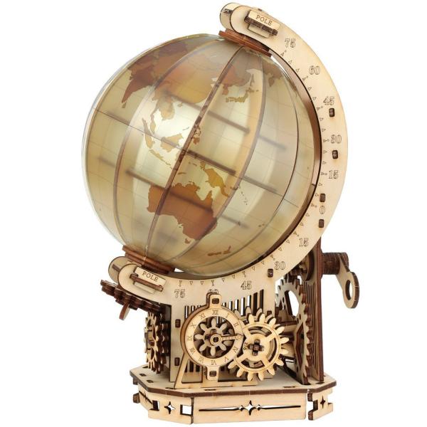 木製パズルを組み立てておしゃれな地球儀を作ろう！　　カット済みの木製パズルを組み立てて地球儀が作れる！特殊な道具や工具は不要で組み立てられます。完成した地球儀は回転させることができ、インテリアとしても最適です。　　【詳細】　セット内容：シナ...