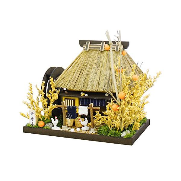 ●商品名茅葺きハウスキット「田舎庵」●サイズＷ185　Ｄ127　Ｈ150〜155★★☆今では珍しくなった昔の民家をドールハウスで作ってみませんか？お部屋は畳敷きになっています。※コチラはパーツキットです。ものさし、カッターなどが必要です。ミ...