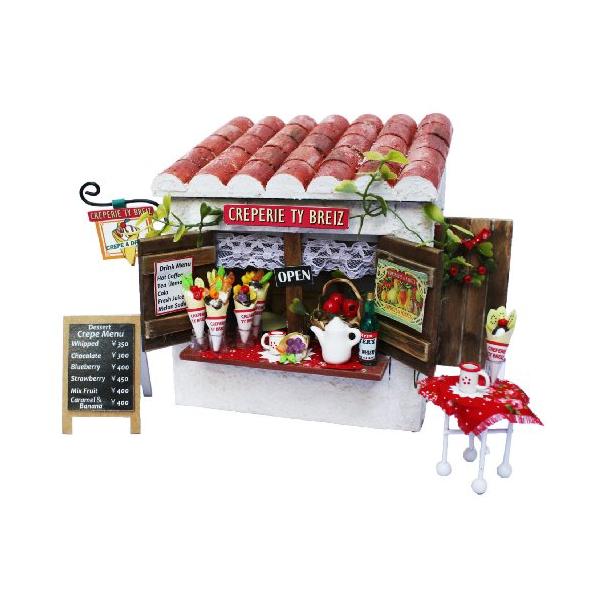 ●対象性別 :男女共用●商品名コテージキット　クレープ屋さんサイズ目安 ｗ135×Ｄ105×Ｈ145ｍｍ 大人気のコテージキットにおしゃれなお店が仲間入り。　お客様からのご意見●リクエストを参考にデザインした自信作です！！ミニチュアキットは...