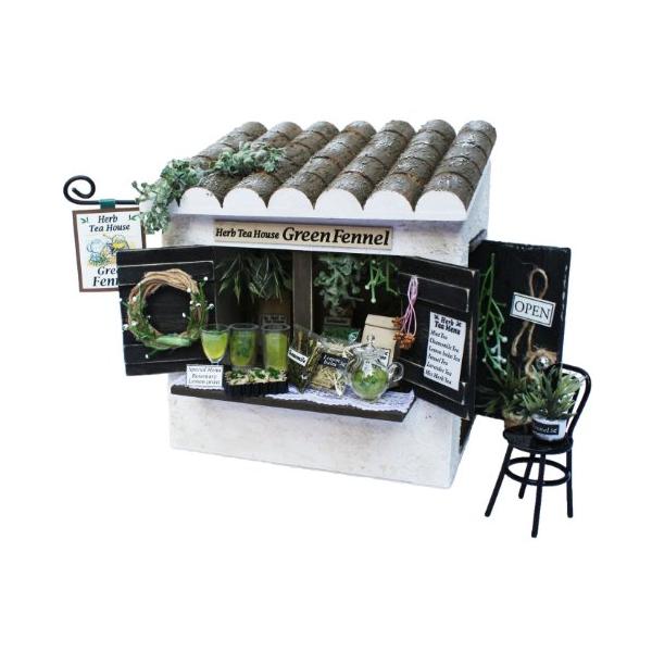 ●対象性別 :男女共用●商品名コテージキット　ハーブティショップサイズ目安 ｗ135×Ｄ105×Ｈ145ｍｍ 大人気のコテージキットにおしゃれなお店が仲間入り。　お客様からのご意見●リクエストを参考にデザインした自信作です！！ミニチュアキッ...