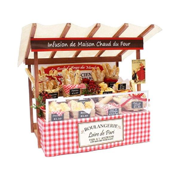 【商品名：ビリーの手作りドールハウスキット パリのマルシェキット「 パリのパン屋さん 」 〔組み立て12分の1工作模型 1/12ミニチュア 手作りキット 手芸〕】　●ミニチュアキット●粘土細工【サイズ目安】約W２１０×D１５０×H１７５　m...