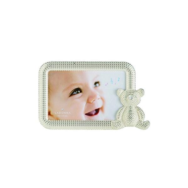 ●キラキラを散りばめた存在感たっぷりのベビーフレーム。●[本体サイズ] 外寸:200×123mm●[素材] 材質:亜鉛合金、クリスタル