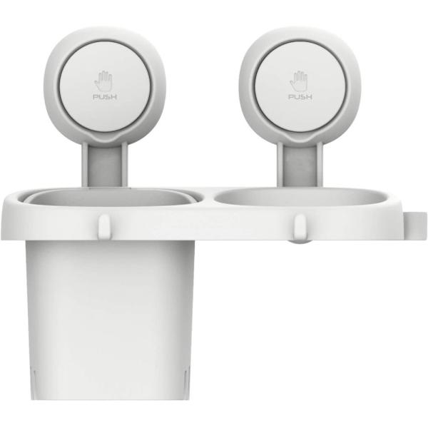 【商品の説明】　プッシュで強力ロック、新世代の吸盤フック。　何度も貼り直し可能で、はがした後も残らない。　小物・ドライヤーなどをスッキリ収納。　使用できる面：油じみしないコーティングされた面。光沢のある平らな面。　化粧合板・板壁・金属塗装面...