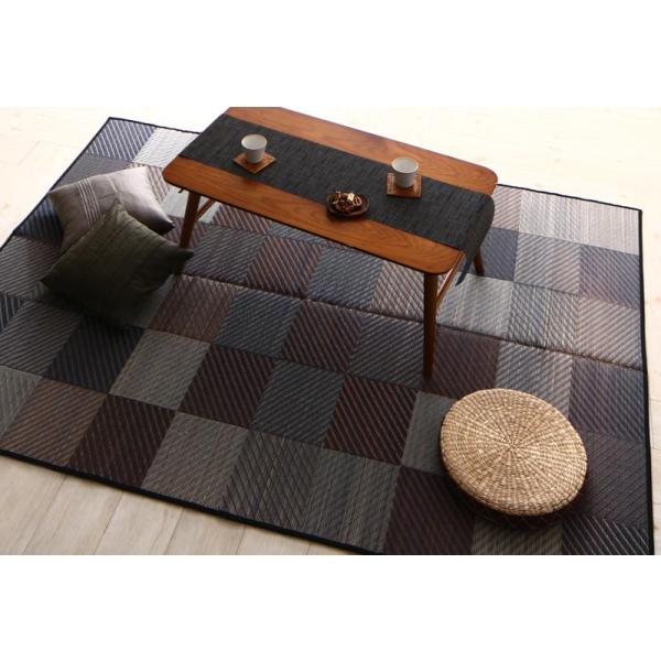 純国産ブロックデザインい草ラグ 【lilima】リリーマ 裏地なし 140×200cm カラフル