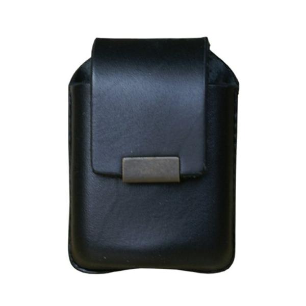 本革製のライターケース。　無理なく通るベルト幅は約35mmまで　(ベルト通しはボタン留めでなく、固定されています) 　●日本製　●サイズ:(約)66×45×35mm　●本体重量:(約)20g　　