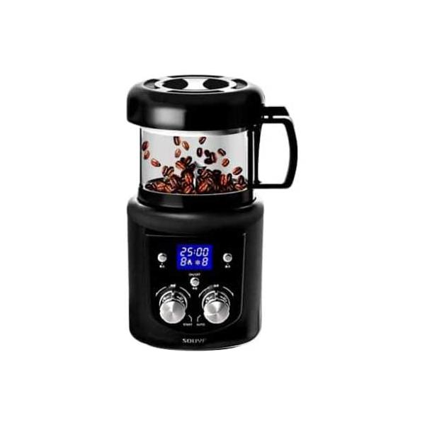 【商品名：ソウイジャパン 本格コーヒー 生豆焙煎機 コーヒーロースター SY-121N】　【商品説明】　〇焙煎時の温度と風力を８段階まで調節可能！　〇焙煎、冷却時間はガラス容器で見ながら10秒単位調節！微調整が可能となり自分好みに自由に焙煎...