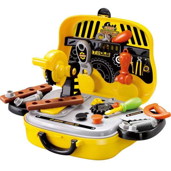 【商品名：Linx なりきりごっこあそび おとこのこセット なりきり大工さんセット ごっこ遊び 子供用おもちゃ】　★持ち運びできる なりきりごっこあそび 大工さんシリーズ　かっこいい大工さん　　【商品説明】　○憧れのかっこいい大工さんになれ...