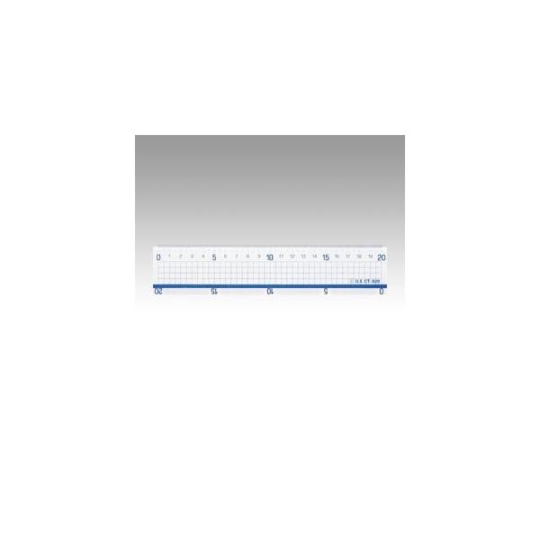 ●品番：CT-020本体：アクリル製、ゴム製。カッティングエッジ：ステンレス製。目盛：20cm。横×縦×厚：210×45×3mm