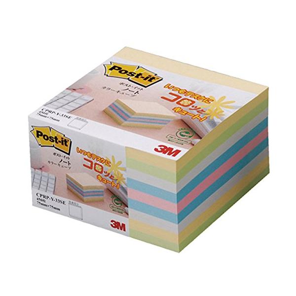 ●仕様:ノート●色:混色/5色●サイズ:75x75mm●数量:450枚●75×75mm●寸法／７５×７５ｍｍ●１冊／４５０枚●カラー／イエロー×２層、ピンク、ブルー、グリーン、ホワイト各１層●単位／１冊●メーカー品番／CPRP-Y-33SE