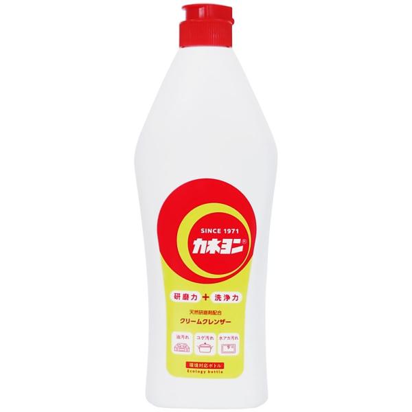 【商品説明】　台所用洗剤/クレンザー　○研磨力と洗浄力の相乗効果で、液体洗剤では落ちにくい油汚れやガンコな焦げ汚れなどをしっかり落とすお台所の必需品です。　　○環境対応ボトル（プラスチックの使用量を削減したボトルです。）　　○ミントの香り。...