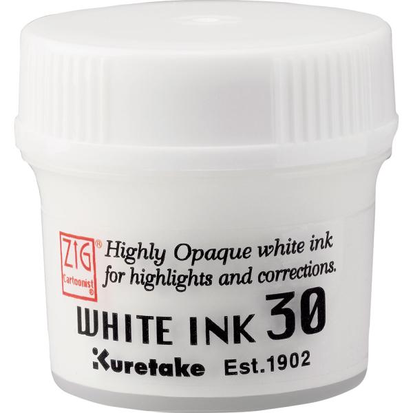 【商品名：呉竹 マンガ用インク ZIG Cartoonist WHITE INK 30 ホワイトインク 30g マンガ用品 CNCE201-3】　【商品説明】　マンガやイラストの、修正やハイライトにお使いいただけるインクです。　　隠蔽性の高...