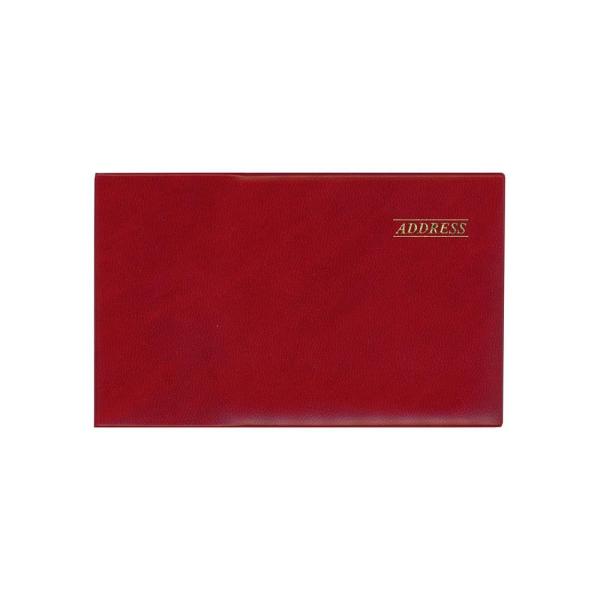 ワイドで見やすく書きやすいアドレス。　480名記入・96P。　　83X134X6mm　内容：アドレス帳(480名)　見出し:カタカナ　表紙：発泡ビニール差込式