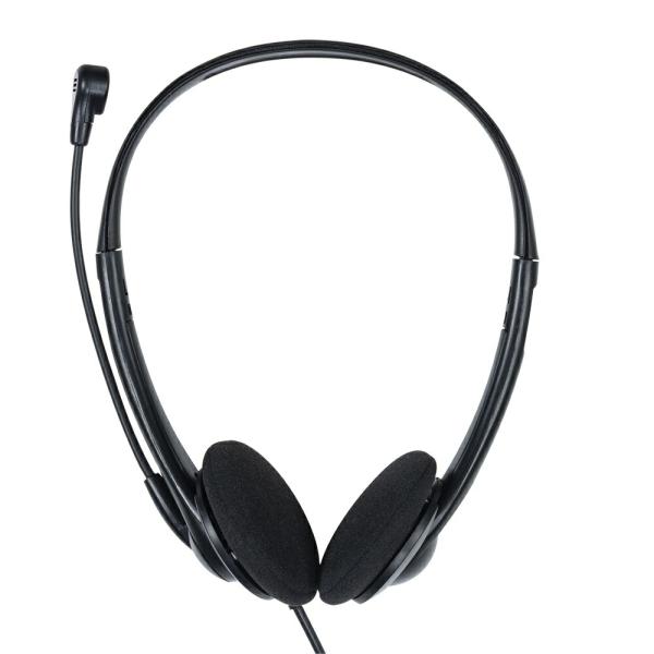 【商品説明】　音声チャットやビデオ会議が快適。　　やさしい装着感軽量オーバーヘッド　　【詳細】　本体寸法/重量：W133×D55×H170mm/78g（ケーブル含む）　材質：ABS、PVC　ケーブル長：約1.2ｍ　対応機種：Φ3.5mm4極...