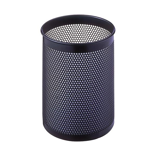 【商品説明】　○パンチングメタルに紛体塗装を施したオシャレなペンスタンド。　　○ペン先を守るウレタンパッド付。　　【詳細】　・本体寸法：φ83×H106mm　・材質：スチール（粉体焼付塗装）　・仕様：ウレタンパッド付