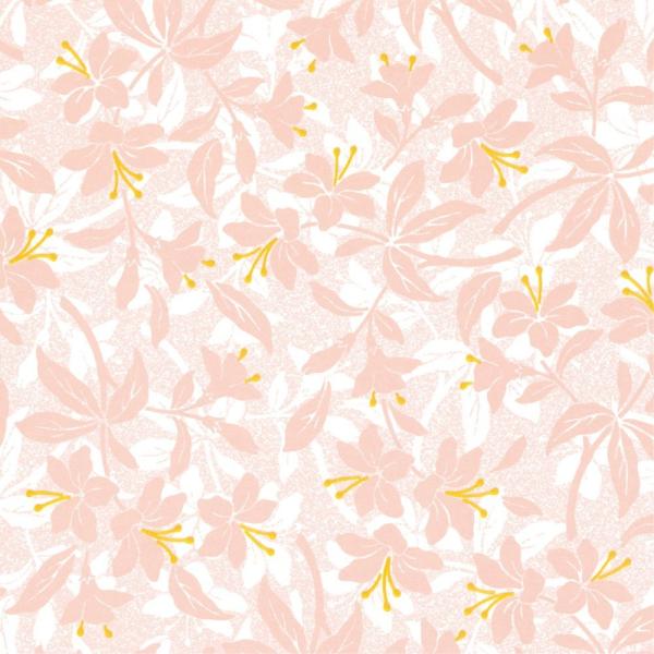 淡い色合いの花柄が上品で美しいデザインの包装紙。お歳暮、お中元などあらゆる用途の贈り物におすすめ。　紙寸法:583×880mm。純白ロール紙使用。紙厚:45g/m2。　　淡い色合いの花柄が上品で美しいデザインの包装紙。　【サイズ】583x8...