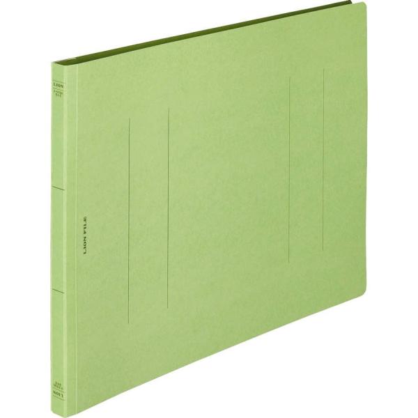 【商品名：（まとめ買い）ライオン事務器 フラットファイル 樹脂押え具 B4ヨコ 150枚収容 背幅18mm A-509KB4E 緑 103-54 〔10冊セット〕】　【商品説明】　○フラットファイル＜環境＞　　【詳細】　・製品寸法：幅（W）...