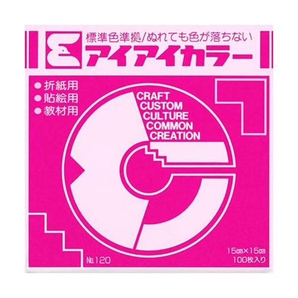 ●【枚数】100枚●【仕様】ぬれても色が落ちない●【用途】折紙用・貼絵用・教材用●【本体サイズ】15×15cm※色見本は現物と若干異なる場合がございます。鮮やかで美しい発色。寸法／15cm角四六判換算／45kg坪量／62g/m（2）紙厚／約...