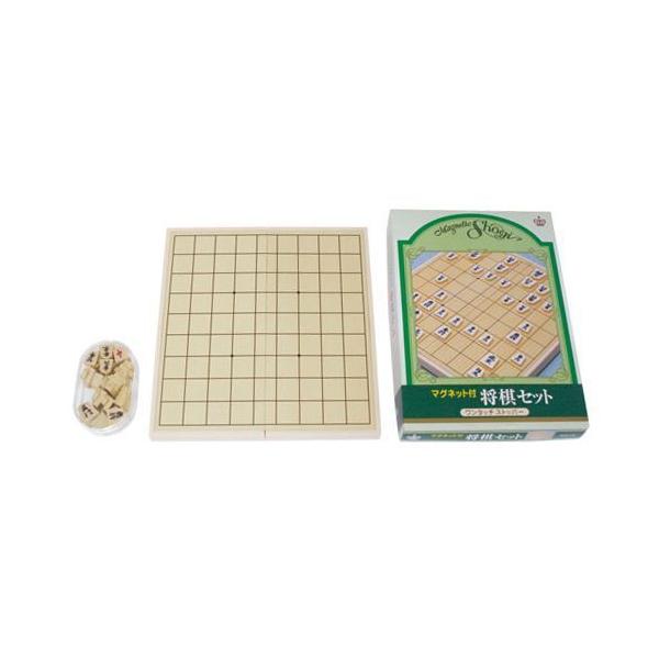 【商品説明】　○マグネット付将棋セット　　【詳細】　●入数：1個　●本体サイズ：幅240×奥260×高22mm　●重量：465g 　●材質：マグネット，プラスチック