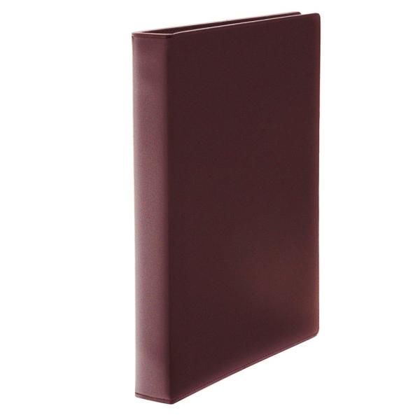 ビジネスシーンで映える手に馴染む本革調　　【商品説明】　○耐久性に優れた金属製で、開閉しやすい立ててこ式綴じ具。　○筆記の邪魔にならないフラット構造の大ポケットやカードポケット付き　○ポケットリーフも綴じれる大き目の表紙　　【仕様】　・材質...