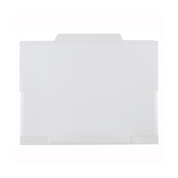 ●重量:100g●コピー用紙約185枚収容可能。●奥行き0.4×幅25×高さ31cm●カラー／クリア●サイズ／Ａ４●寸法／タテ２５０×ヨコ３１０×幅４ｍｍ●材質／再生ＰＰ●仕様／６仕切り７ポケット●マチ幅／最大２０ｍｍ●適正収納枚数／約１８...