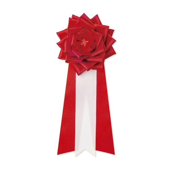 式典・イベント・催事等で使用されています。　一般的に赤か桃を招待客、白が主催者側になります。　また招待客の中でも主賓や来賓（赤）と一般のご招待客（桃）とを色分けしたり、花の大きさで区別して使用する場合がございます。　　【詳細】　入り数：12...