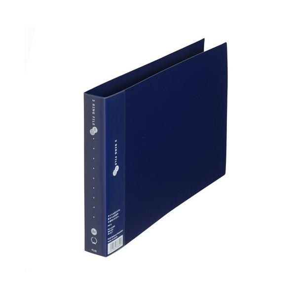 実用本位のスーパーエコノミーシリーズ。とじ具は黒塗装仕上げ。紙押さえが2枚付いています。　　●リングファイル　●ヨコ型　●丸型リング　●内ポケット無　●規格:A4-E　●適正収容数:210枚　●背幅:35mm　●色:ネイビー　●材質:表紙=...