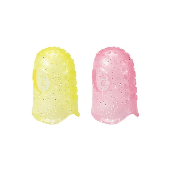 【商品説明】　指先を保護して、すばやくめくれる！　　抜群の摩擦力と使いやすさを追求した、小さな指先職人メクリッコ ハニカム 指サック。指先美人、ラメ入りタイプ。　指のどの角度からも紙をしっかりキャッチできるキャップ型紙めくり。2種類の素材(...