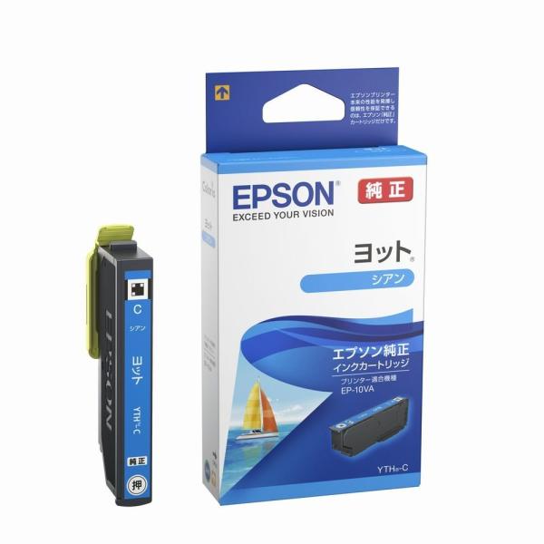 対応機種:EP-10VA / EP-30VA　　*最新の対応機種はエプソンのホームページをご確認ください　　EPSON エプソン純正インクカートリッジ YTH-C シアン　