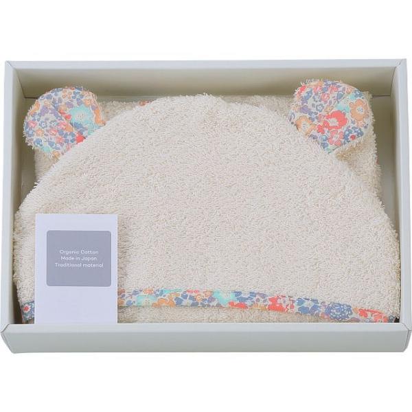 リバティプリントを使用したかわいらしいバスローブを専用ボックスに入れました。出産祝で人気です。　　【商品内容】●バスローブ×１●家庭洗濯可（手洗い）　【商品サイズ】●約８０×４５ｃｍ　【材質】●綿１００％　【原産国】日本　【箱サイズ】26....