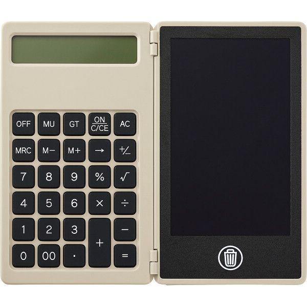 人気の電子メモに便利な電卓がセット。折りたたんで持ち運べるため傷みにくいです　　【商品内容】●専用タッチペン×１・ボタン電池×２（モニター用）　【商品サイズ】●約１３×７．７×１．５ｃｍ　【材質】●ＡＢＳ樹脂・シリコーンゴム　【原産国】中国...