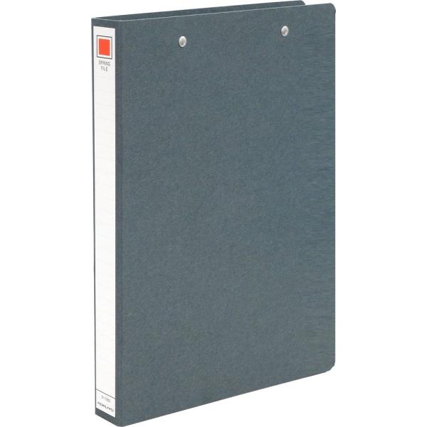 ●左右対称に書類を整理する場合に便利な両天とじ採用のスプリングファイルです。　●高級色板紙を表紙に使用しています。　　【寸法】 33×225×312mm　【サイズ】 A4-S　【収容枚数】 200枚　