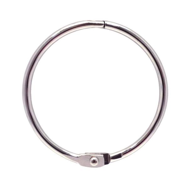 ●カード類のストック用カードリング。　●材質/本体:軟鋼線材(ニッケルメッキ)　　種類/3号　内径/φ25　線径/φ3.2　