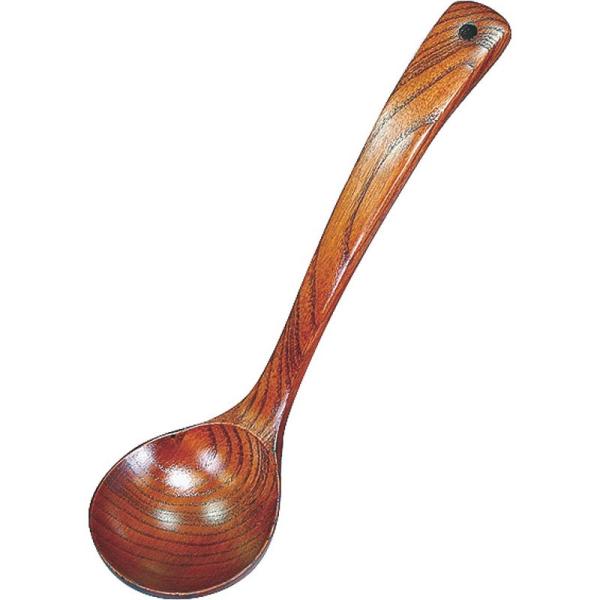 材質：木製・漆塗　外径×全長mm：φ70×245　生産地：中国　食洗機対応　　※画像のサイズ感と実際のお届け商品のサイズ感は異なる場合があります。商品名および仕様に記載のサイズ・カラー等がお届けの商品になります。　　[ お玉(卓上) 卓上お...