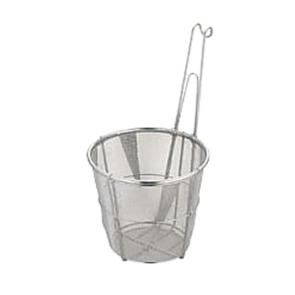 大量かつ細麺にも対応します。<br>そうめんにも最適です。<br><br>上外径×下外径×深さ×柄長:φ195×φ130×170×180mm<br>材質:18-8ステンレス<br>...