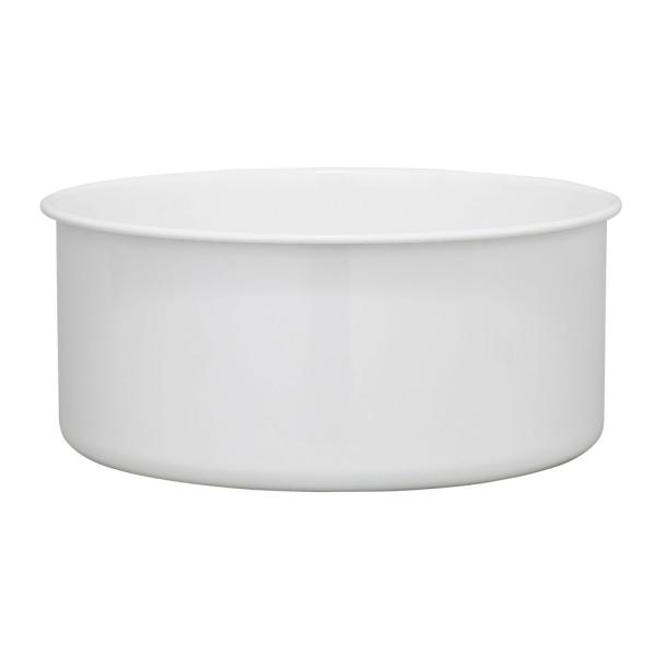 【ホーローの特性】　耐久性があり、熱伝導が良く冷却性にも優れ、食材や料理の・風味を変えないという特徴を持ちます。また匂い・汚れが付きにくく、洗浄しやすいのも特徴の一つ。　　材質：琺瑯　外径×高さmm×容量L：φ305×H130×8.0　生産...