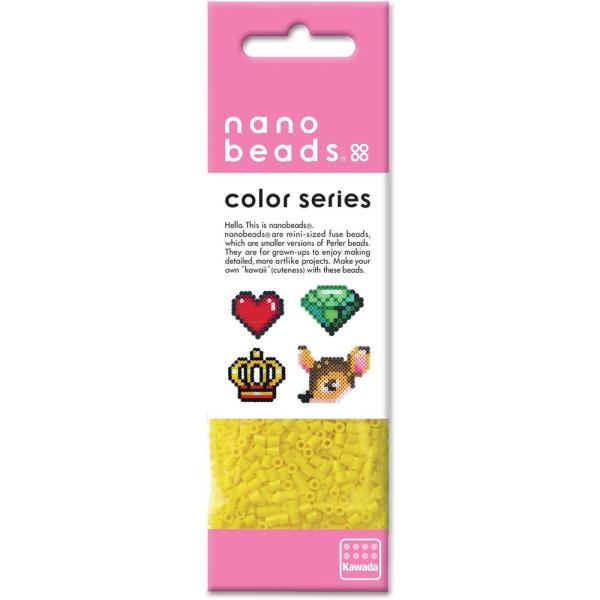 人気のアイロンビーズに大人が楽しめるミニサイズシリーズが登場です。　ナノビーズは1ピースのサイズがパーラービーズの約4分の1のサイズ（φ2.6mm×H2.8mm）。よりリアルで細かなビーズアートが作れます。本商品は単色シリーズです。　【付属...