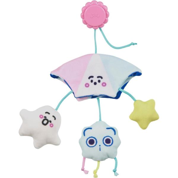 裏面は宇宙デザインで赤ちゃんが眺めて遊びたくなる仕様がたっぷり詰まっています。　クリップで簡単につけることができ、ひもで高さ調節も可能です。　全高約220mm　［セット内容］　・シナぷしゅ ぷしゅぷしゅとそらのライオン おそとでゆらゆらベビ...