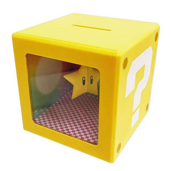 コインを入れると消える！ふしぎ貯金箱「アートバンク」。スーパーマリオのキャラクターが中で浮いている不思議でクールでキャッチーな貯金箱！百円玉なら８０枚入ります。　　【セット内容】　本体 （素材：ABS・PS・PET）　　商品サイズ：70×7...