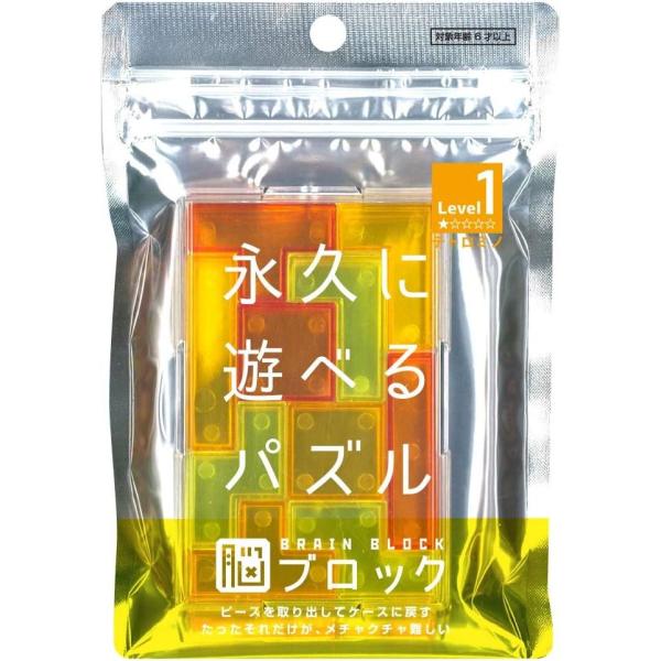 永久に遊べるパズル・脳ブロック　3色のグラデーションで構成された美しい透明ピースをケースにはめるパズルです。　　解答は何百〜何万通りもあるにもかかわらず、その1つのパターンにたどりつくことさえ至難のわざ。　遊ぶたびに解答は変化するため永久に...