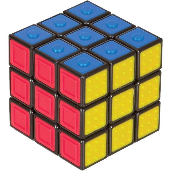 一生遊べるパズルの王様「ルービックキューブ」シリーズ！　【触ればわかる、ルービックキューブ。　】　一回完成しても、ずっと楽しめる！　「ルービックキューブ ユニバーサルデザイン」は、6面の色ごとに凹凸の形状が異なるので手触りだけでもそろえるこ...