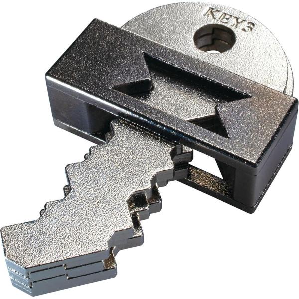 1987年に発売されパズルコレクターの間でも人気の高い廃版アイテム「CAST OSKAR」が新たなギミックを加え高難度レベル6で復活！。　　3つの鍵を枠から引き抜くパズル。それぞれの鍵はすべて突起の形状が異なり、引き抜く方向だけではなく、い...