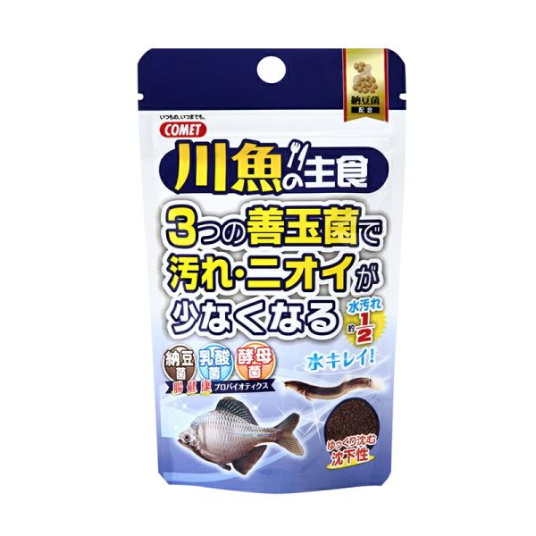 善玉菌の力で臭い・汚れが少なくなる、食べやすい沈下性、特小粒　　腸内で善玉菌を活性化させ、腸内細菌のバランスを整えます。水温が下がり底でじっとしている季節でも、年間を通して与えやすい沈下性フード。　　サイズ：(H)40×(W)94×(D)1...