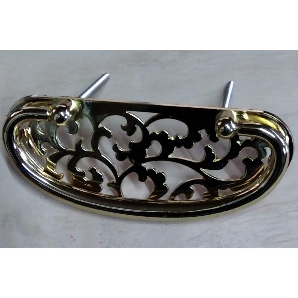 ※赤文字の「送料無料」は本州のみです。★サイズ　全長91ｘ縦38mm●足幅　　47mm●素材　　亜鉛合金（金色）●仕様　　六角ナット仕様●付属品　六角ナット（２個）キャップ（２個）皿（２個）●製造　　日本