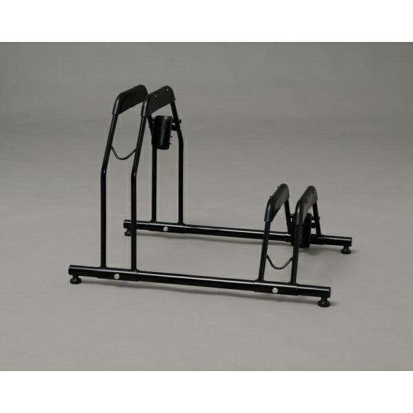 【アイリスオーヤマ】高さを調節できる2台タイプの自転車スタンドです。