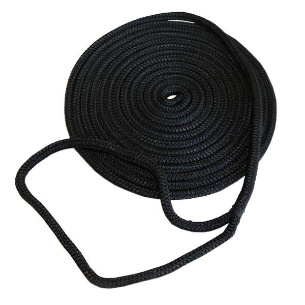 商品コード：11762116本のストランドの撚り芯に、更に16本のストランドで皮膜編みしたロープです。耐摩耗性が高く、伸びや劣化に強い丈夫なロープです。◆カラー:ブラック◆サイズ:ロープ径13mm × 長さ7.5m◆片側スプライス加工済(ル...