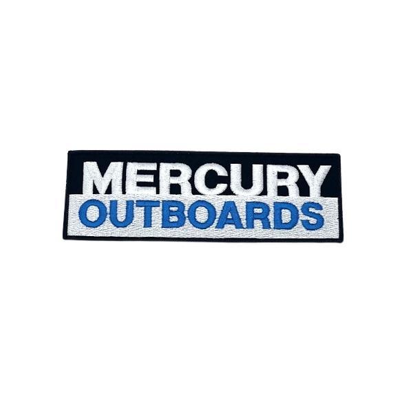 商品コード：195698旧デザイン「MERCURY OUTBOARD」ロゴ刺繍が入ったワッペンです。作業服、フィッシングウエア、トーナメントシャツにご利用下さいませ。※アイロンで取付するタイプではございません。衣類などに縫い付けてご使用下さ...