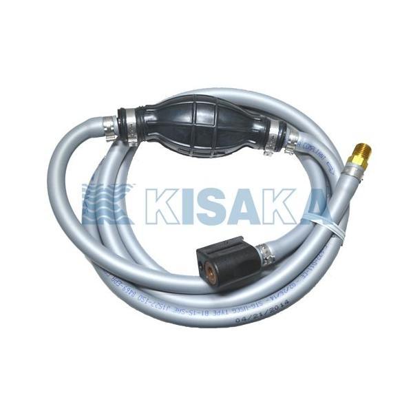 商品コード：32-8M0061892MERCURY純正の船外機用燃料ホースアッセンです。※お選びの際はガソリンタンクのホース取り付け部分が1/4インチNPTメスネジ、及びエンジン本体の燃料コネクター差し込み口がクイックディスコネクトタイプで...